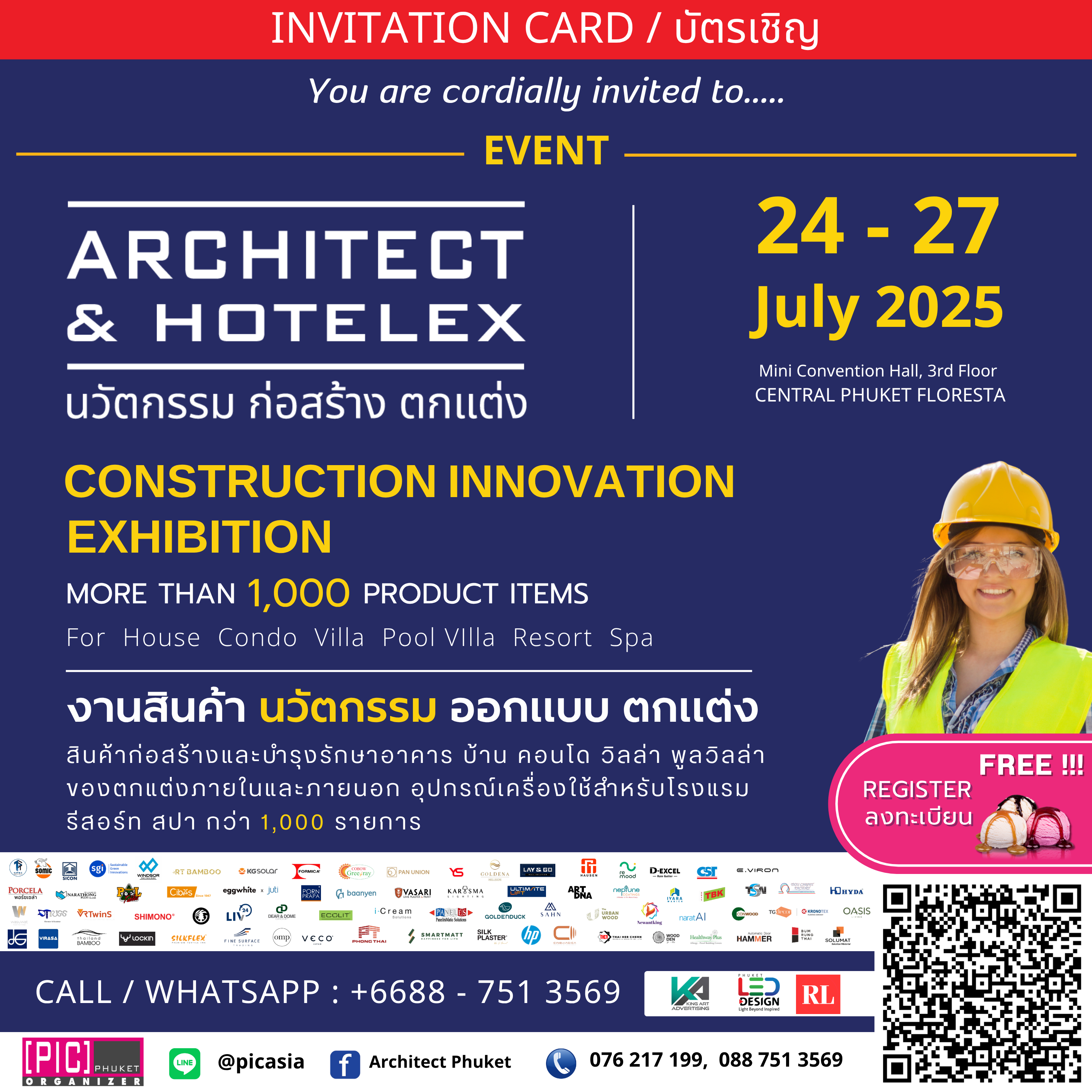 Architect&Hotelex24-27 July 2025at 3rd. FL. Central Phuket,Floresta wing. | picphuket.com